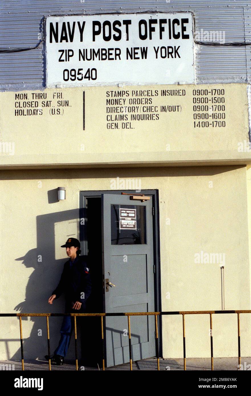 A customer walks through the front door of the station's Navy Post ...