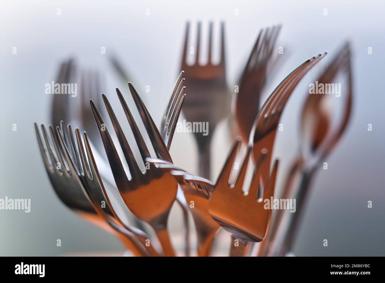 Silver cutlery creative hi-res stock photography and images - Alamy