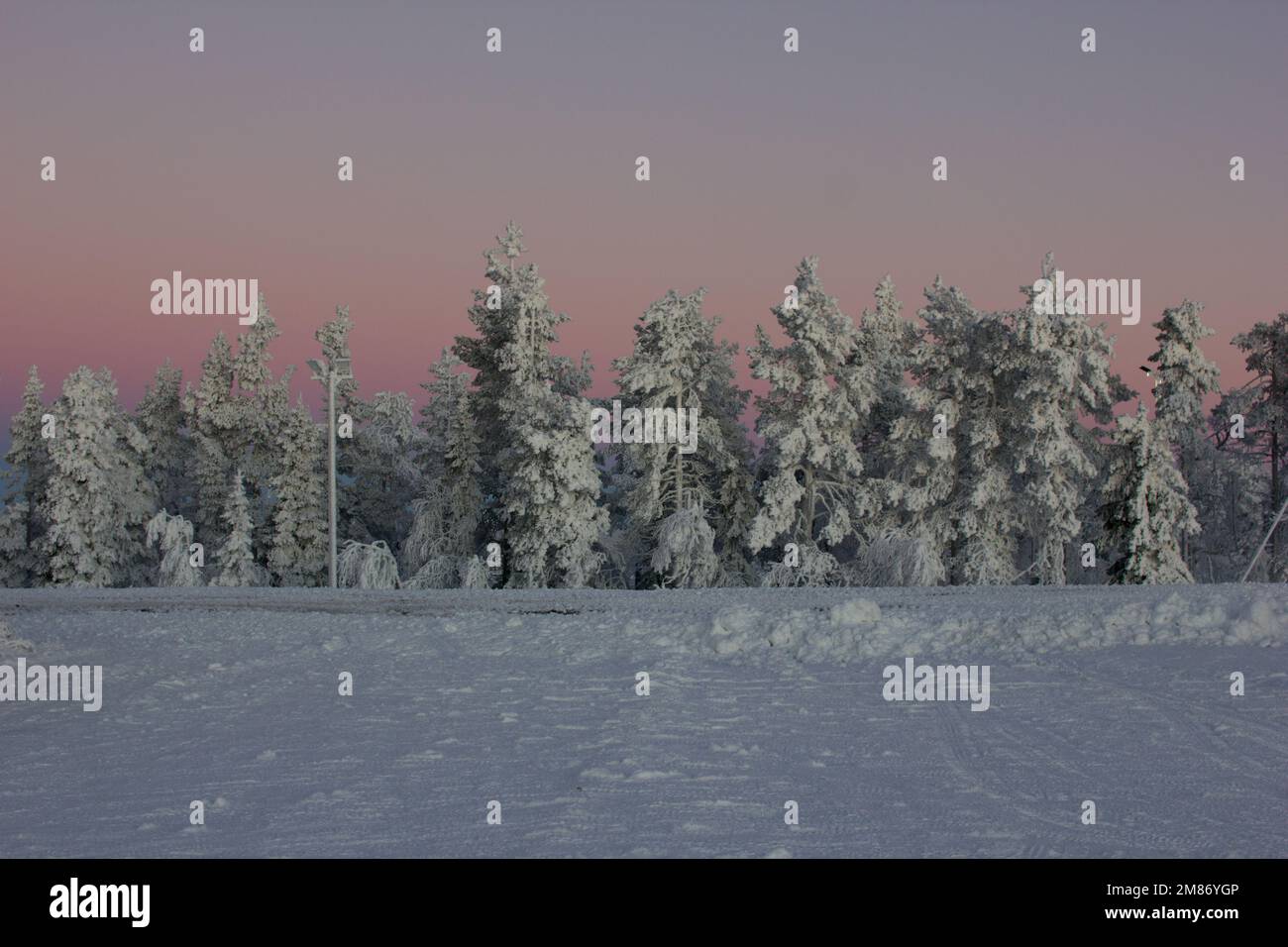 winter atmosphere in Levi in Finnish Lapland Stock Photo - Alamy