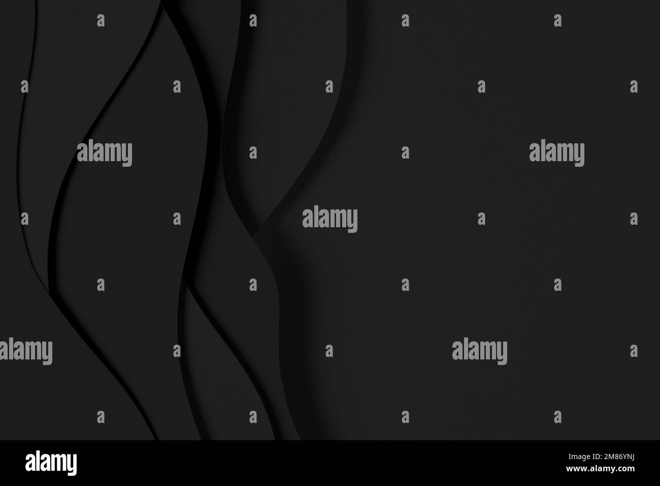 Abstract black paper texture background. Minimal paper cut style ...