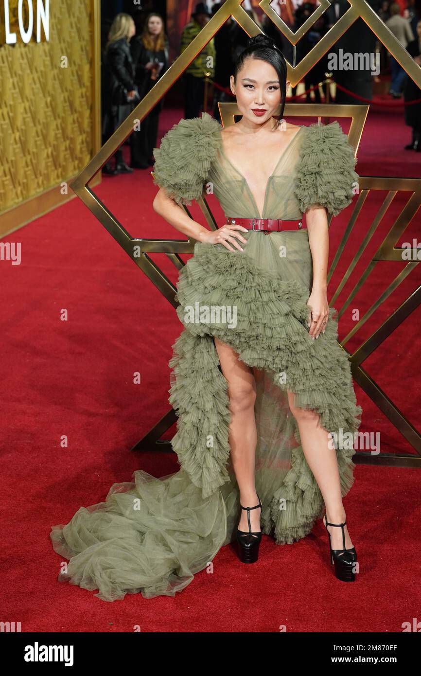 Li Jun Li attending the premiere of Babylon at BFI Imax Waterloo in ...