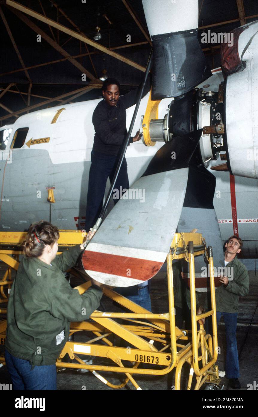 Aviation Machinist Mate Second Class (AD2) and AD3 Karpinski and a ...