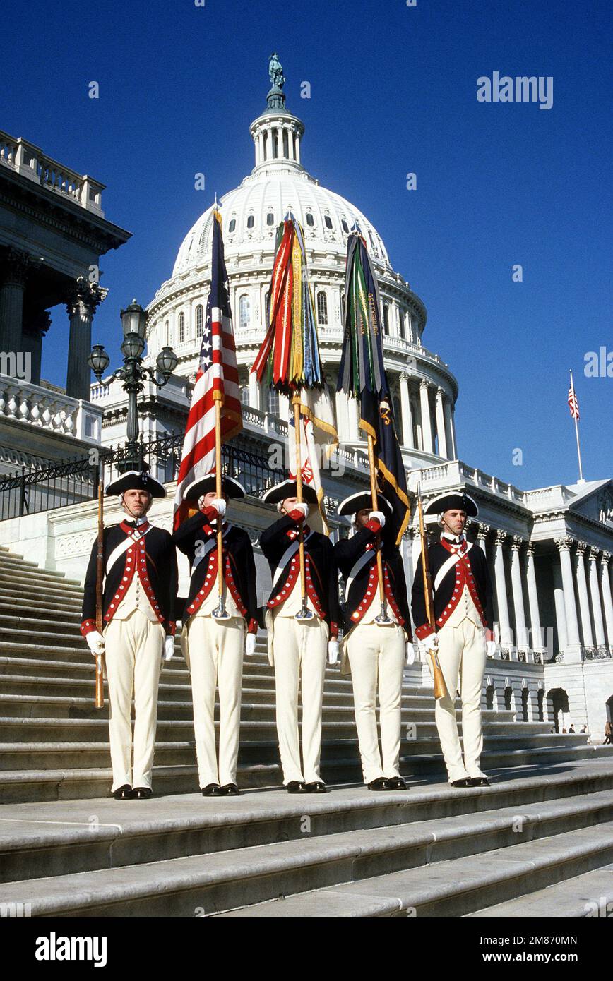 Historical army color guard hi-res stock photography and images - Alamy