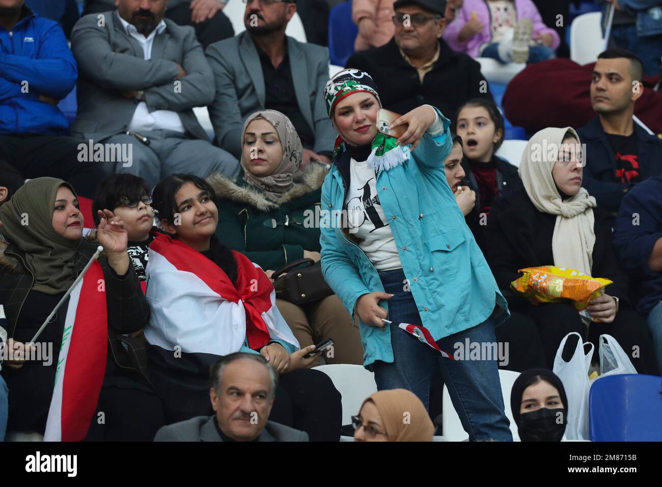 Saudi Arabia fans inside the stadium, during the Arabian Gulf Cup ...