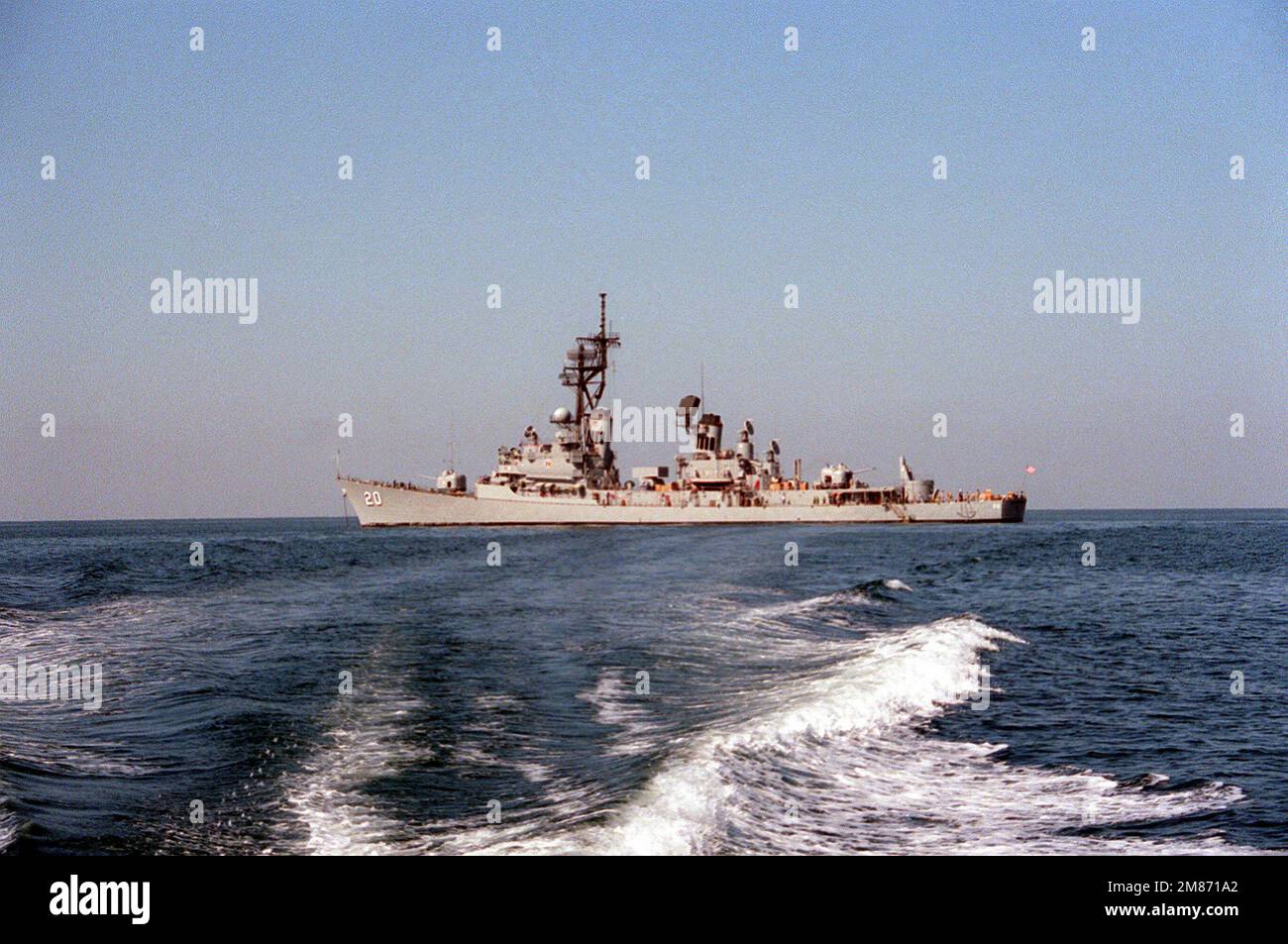 A port beam view of the guided missile destroyer USS GOLDSBOROUGH (DDG ...