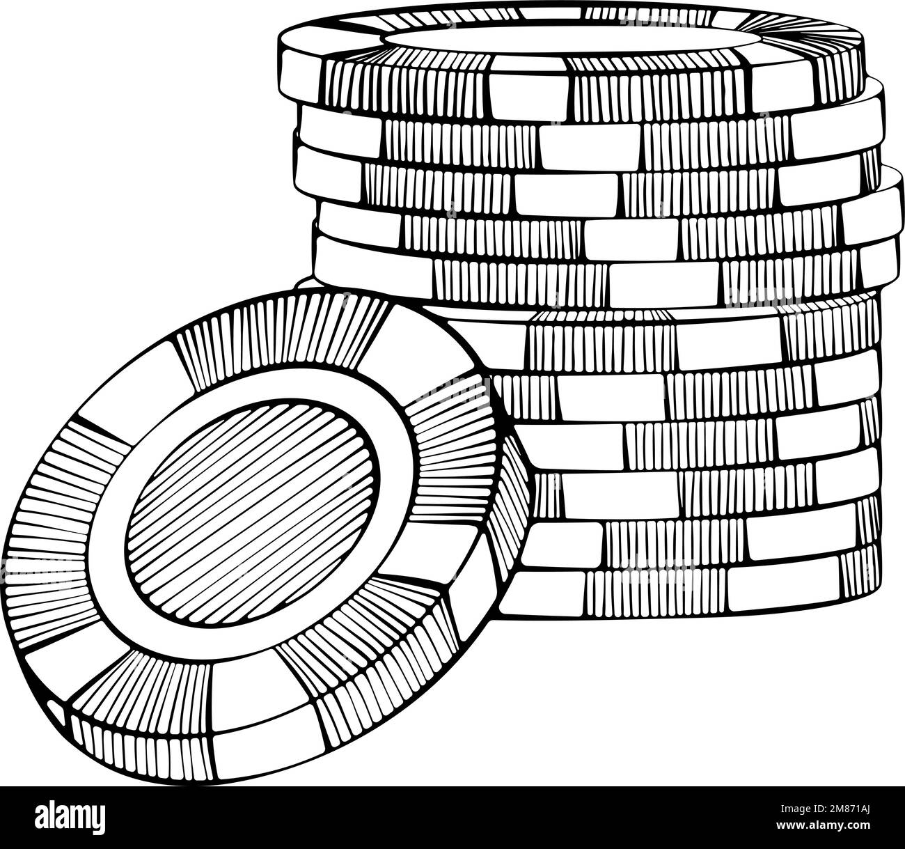 Stacks game chips Stock Vector Images - Alamy