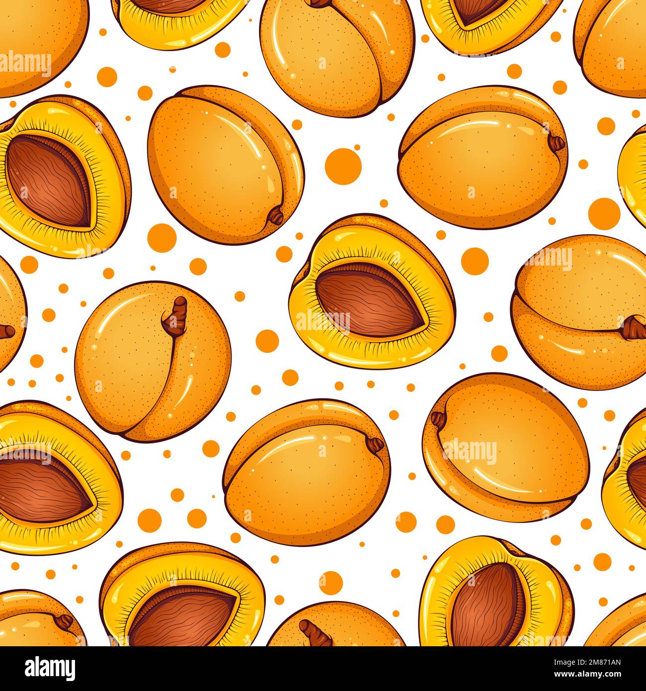 Apricots pattern Stock Vector Images - Alamy