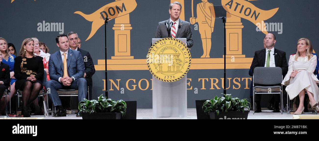 Atlanta, Georgia, USA. 12th Jan, 2023. Georgia Governor Brian Kemp ...