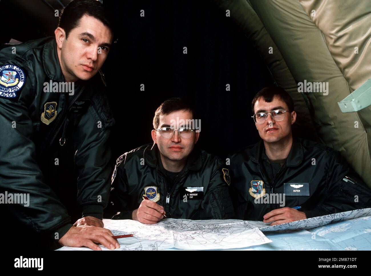 Weather officers CPT Ivan Friend, left, and CPT Alan Haberecht, along ...