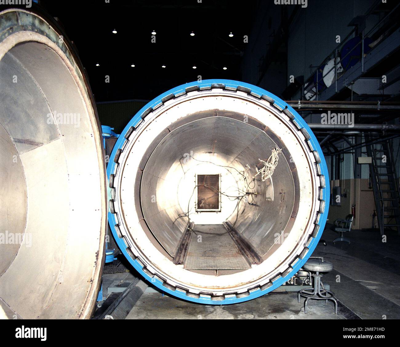 A view of the interior of an autoclave used primarily for the ...