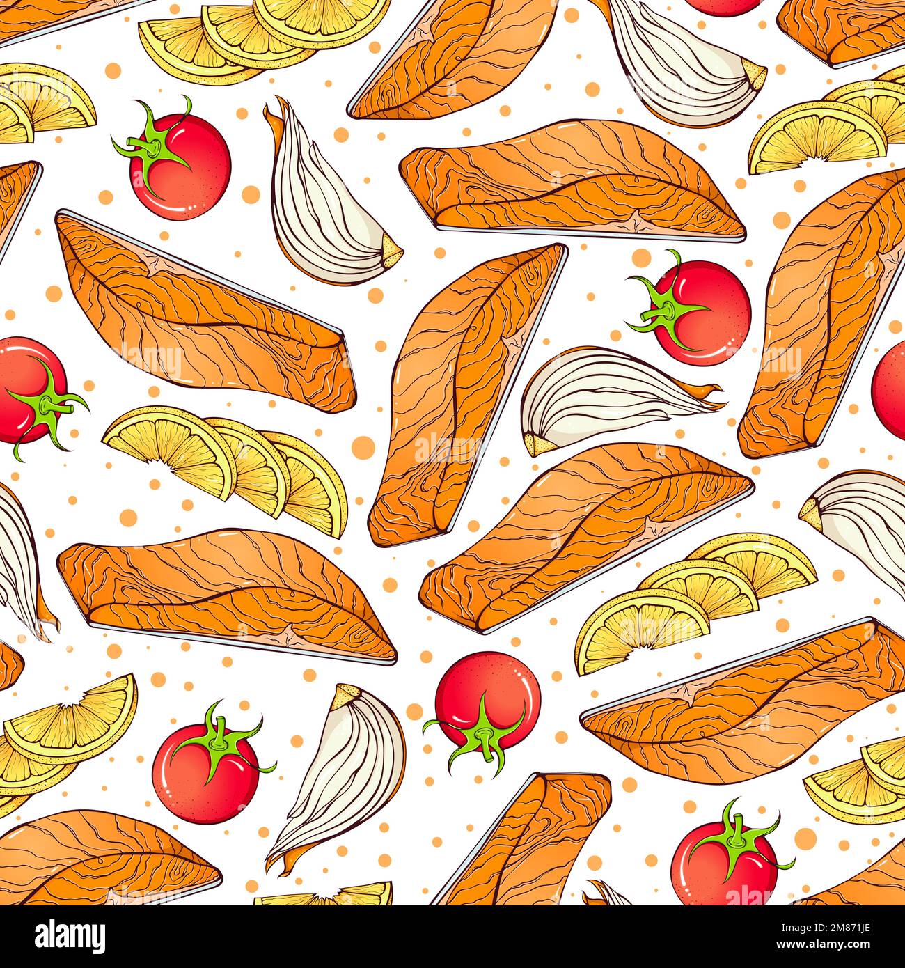 Fresh raw fillet sea Stock Vector Images - Alamy