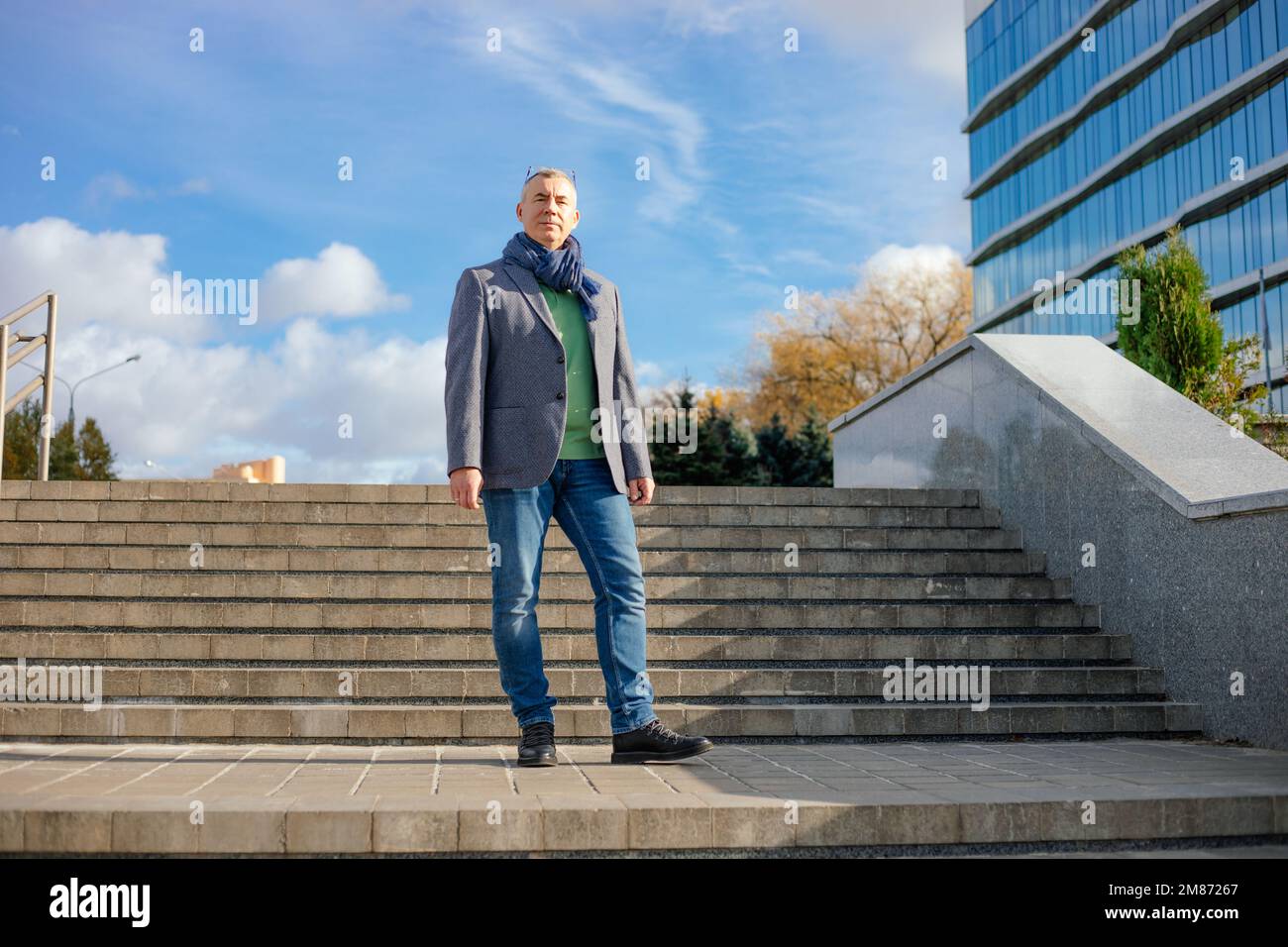 Mature grizzled businessman in hi-res stock photography and images - Alamy