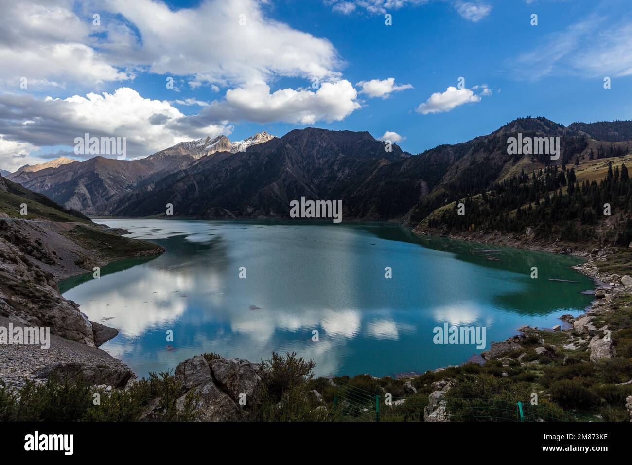 Alone the library in xinjiang highway big order Stock Photo - Alamy