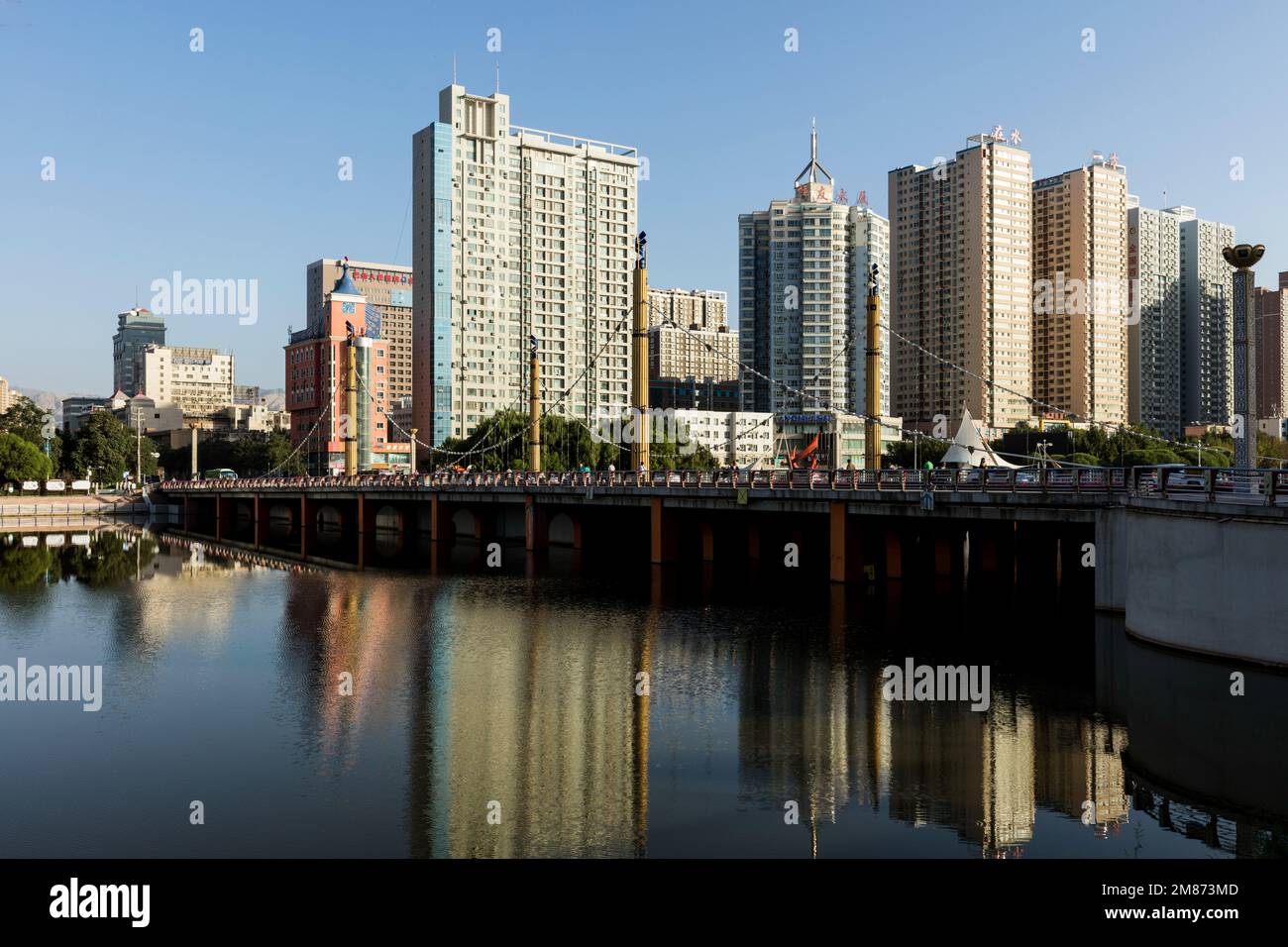 Xinjiang korla city scenery Stock Photo - Alamy