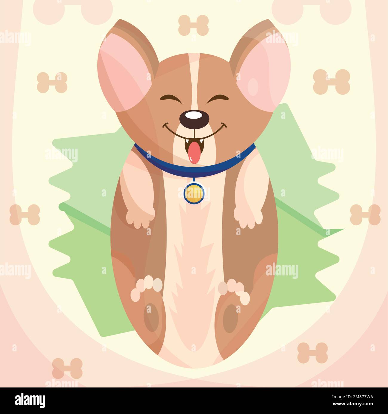 Isolated cute corgi dog cartoon character Vector Stock Vector Image ...