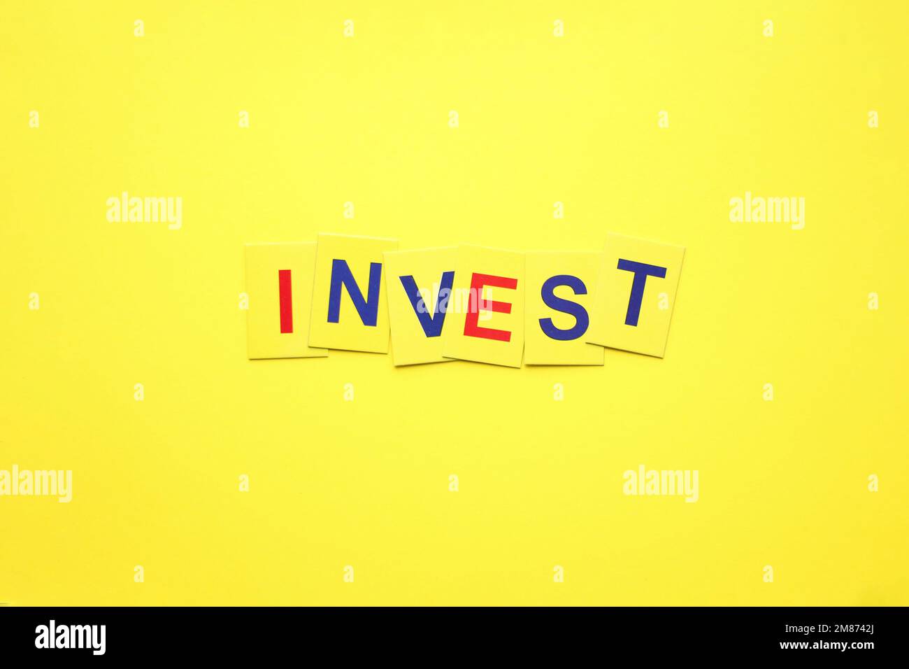 Invest letters hi-res stock photography and images - Alamy