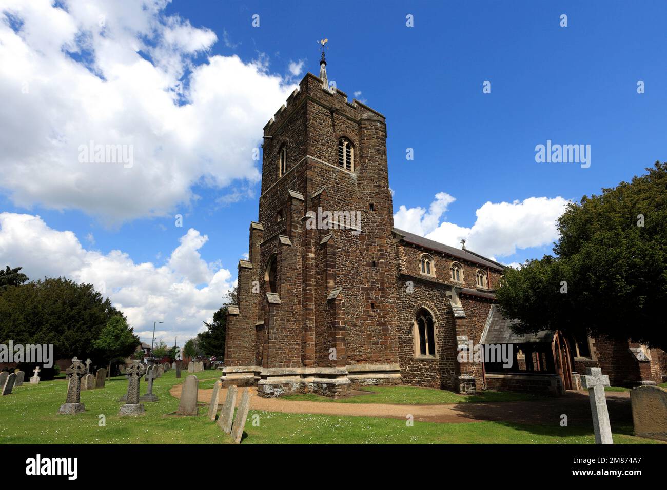 St Swithun parish church, Sandy town, Bedfordshire; England; UK Stock ...