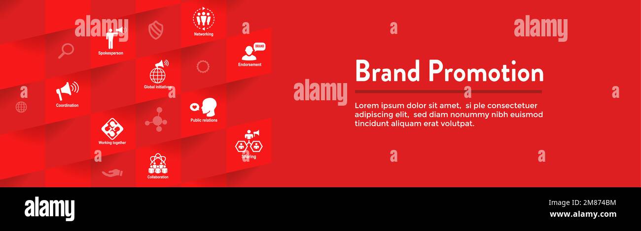 Brand Promotion Icon Set w Web Header Banner Stock Vector Image & Art ...