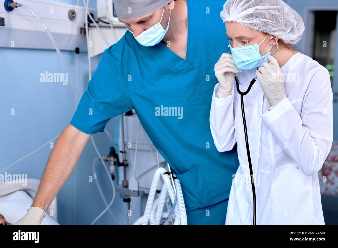 Unrecognizable Patient receiving consultation from doctors using ...