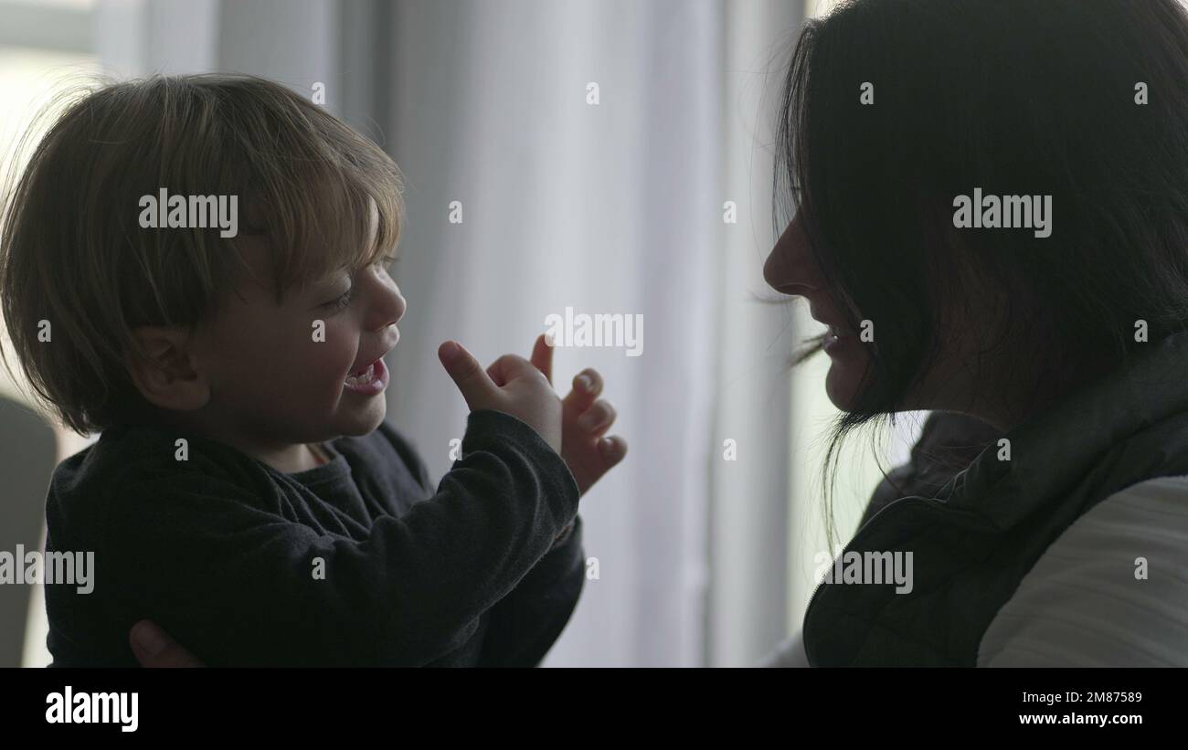 Mother and son baby child love and tenderness relationship Stock Photo ...