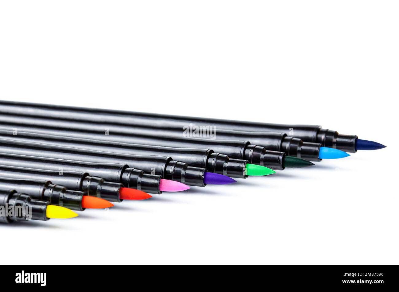 Colored felt-tip pens Stock Photo - Alamy