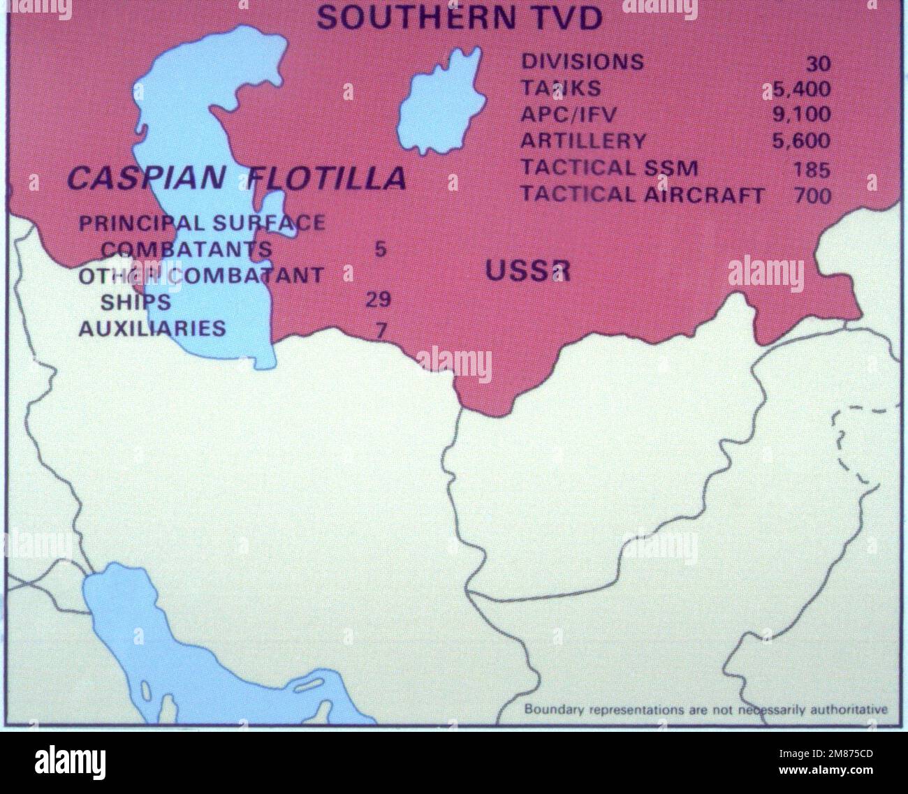 A map depicting Soviet strategic reserves in the Southern theater of ...