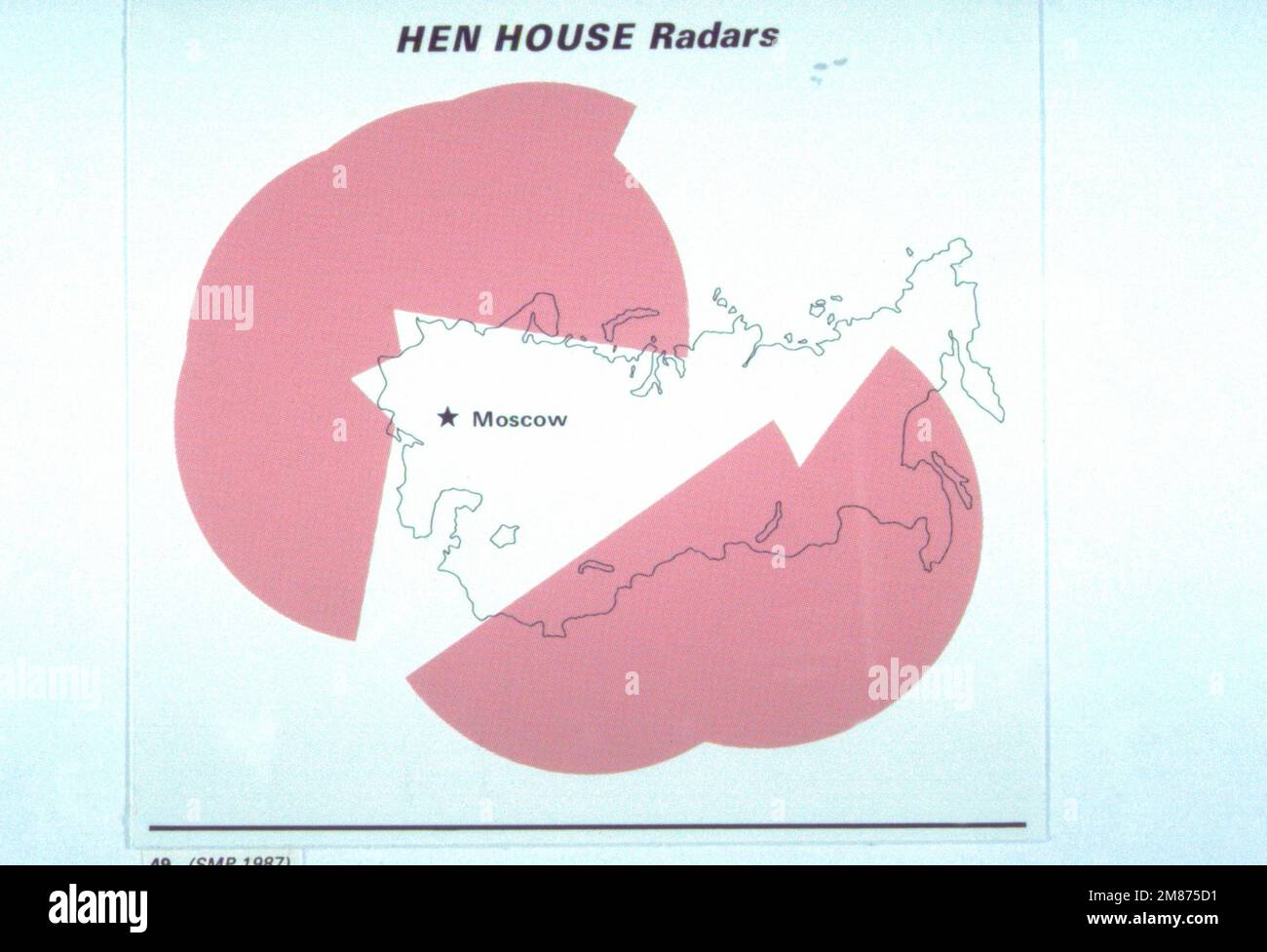 A map depicting Soviet Hen House radar coverage. Country: Unknown Stock ...