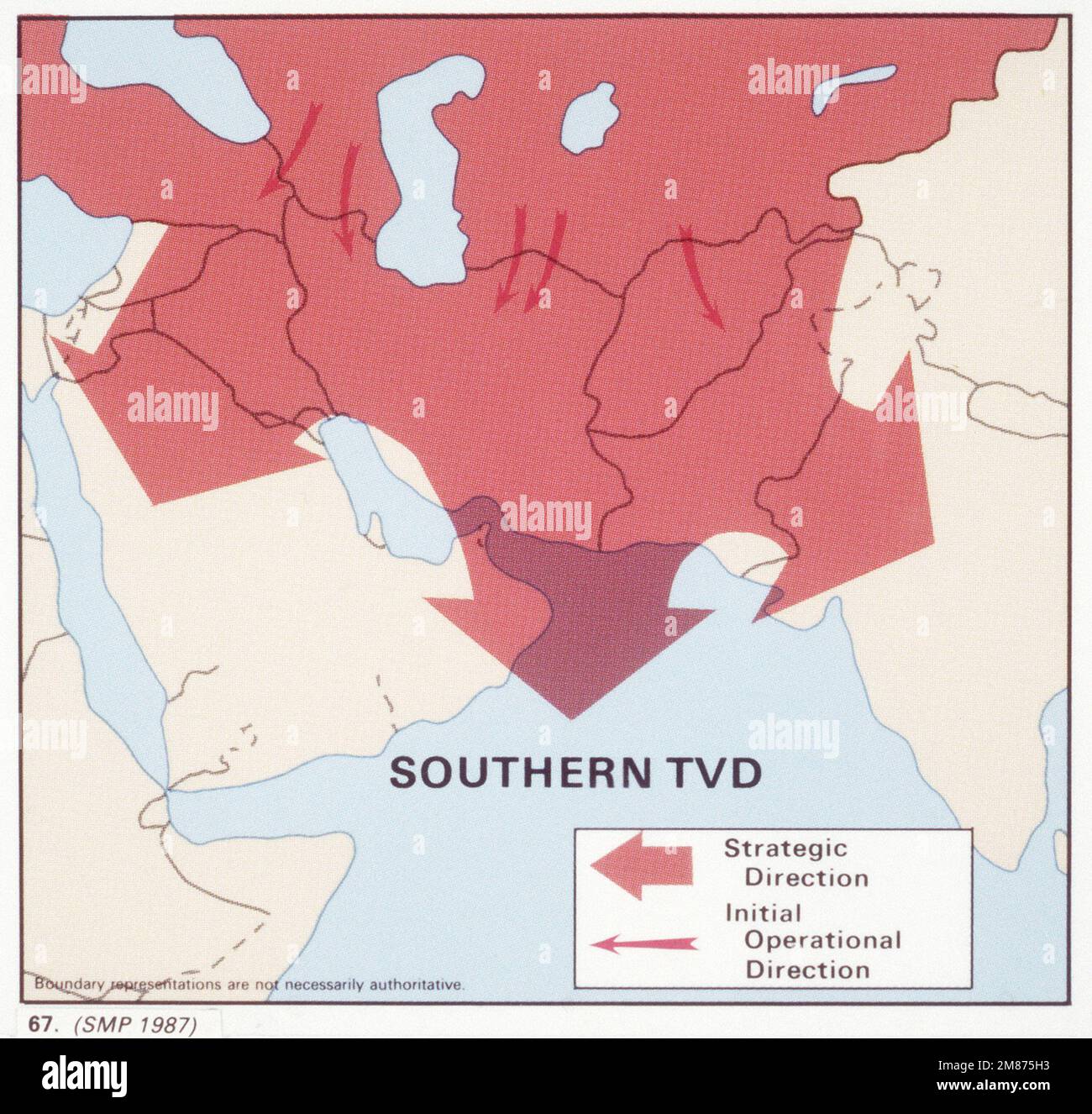 A map depicting likely Soviet strategic and operational routes in the ...