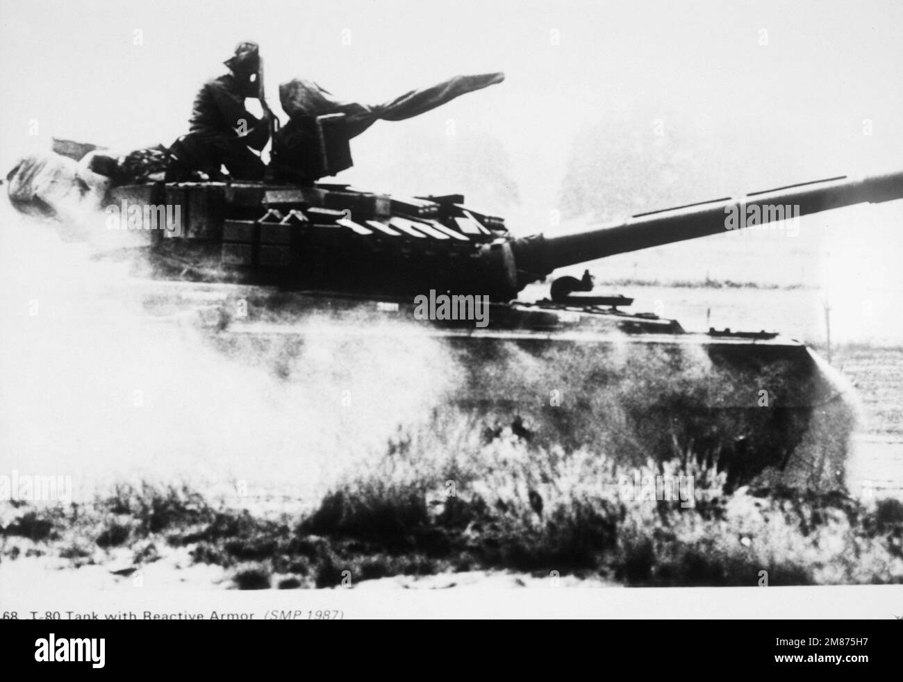 A Soviet T-80 tank with reactive armor. Country: Unknown Stock Photo ...