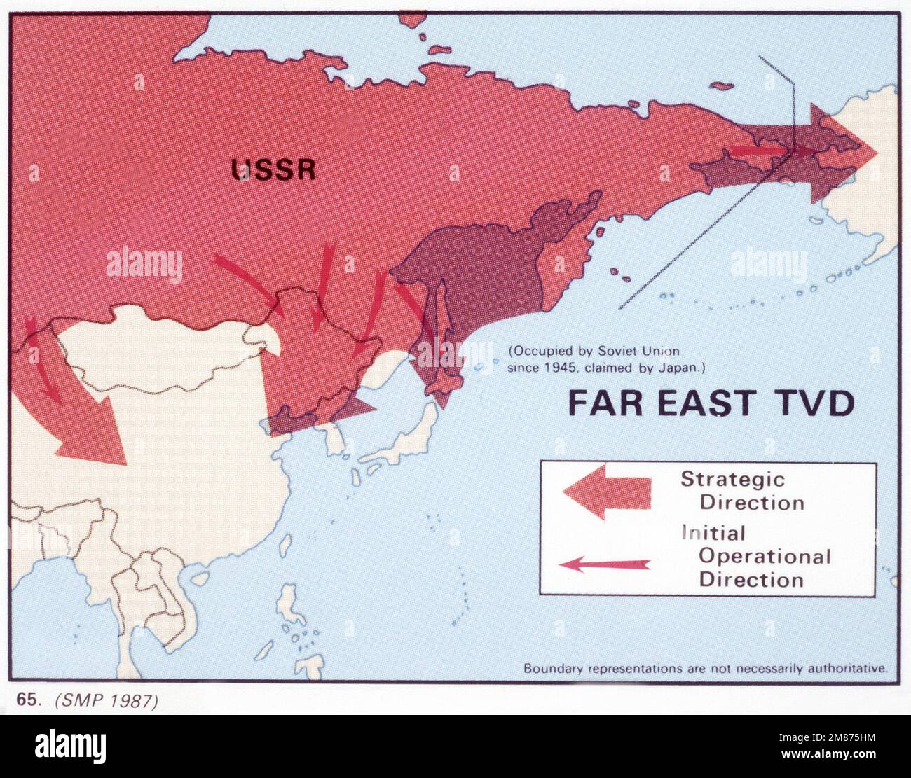 A map depicting likely Soviet strategic and operational routes in the ...