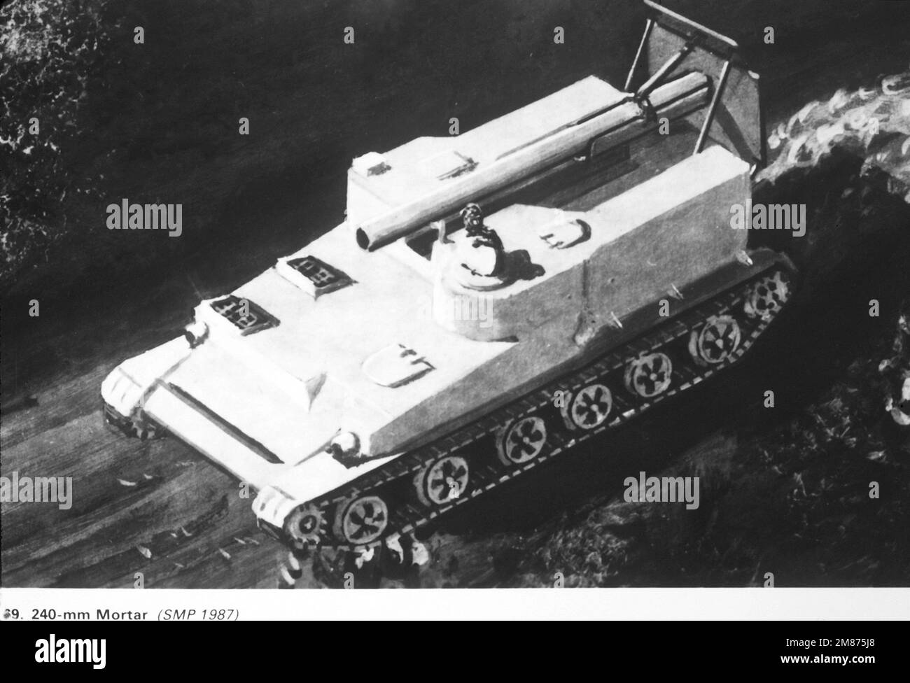 An artist's concept of a Soviet self-propelled 240mm mortar. Country ...
