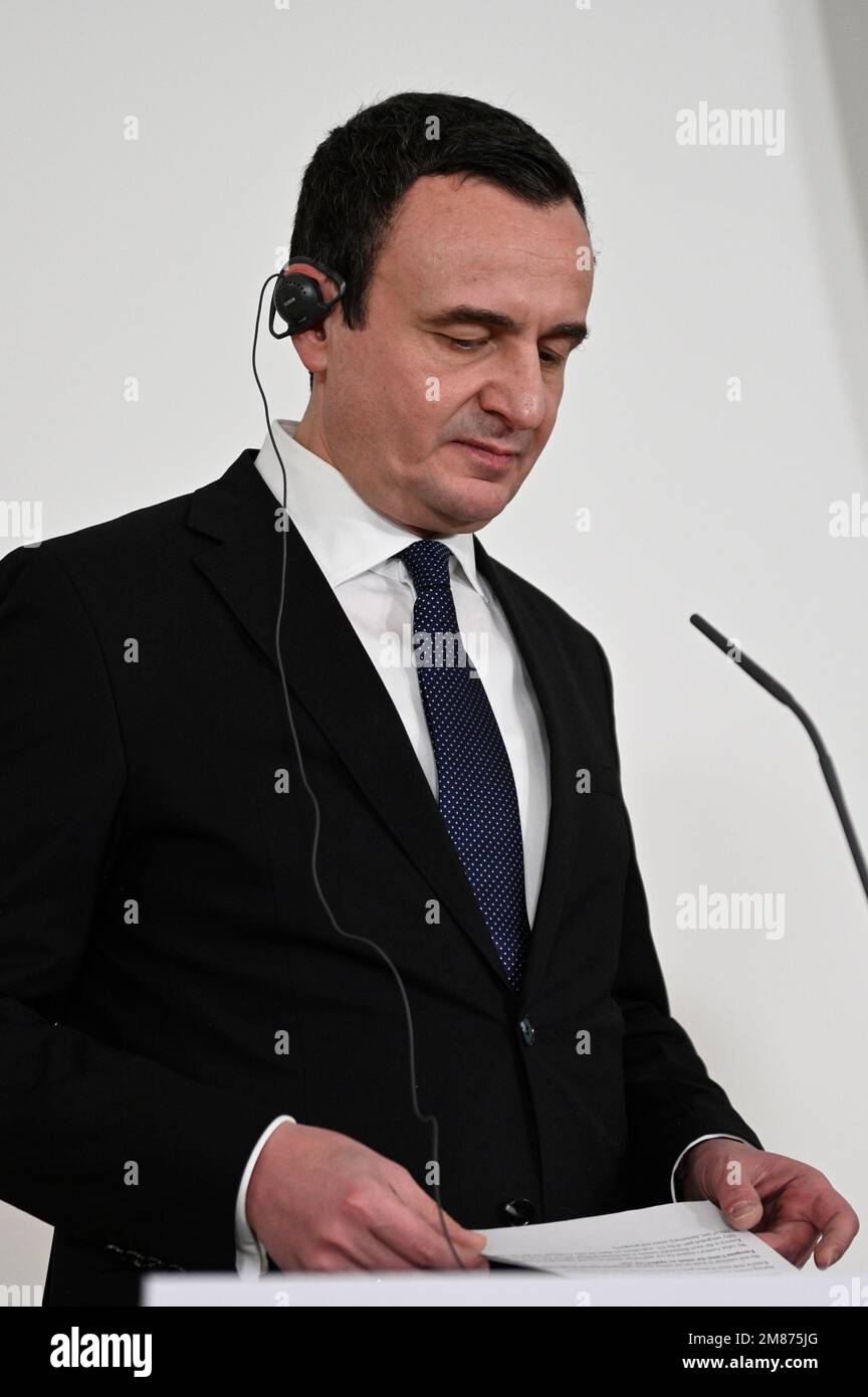 Vienna, Austria. 12th Jan, 2023. Presspoint in the Federal Chancellery ...