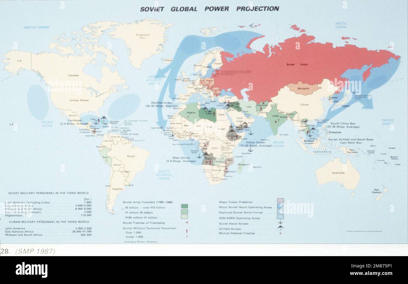 A map depicting Soviet global power projection. Country: Unknown Stock ...