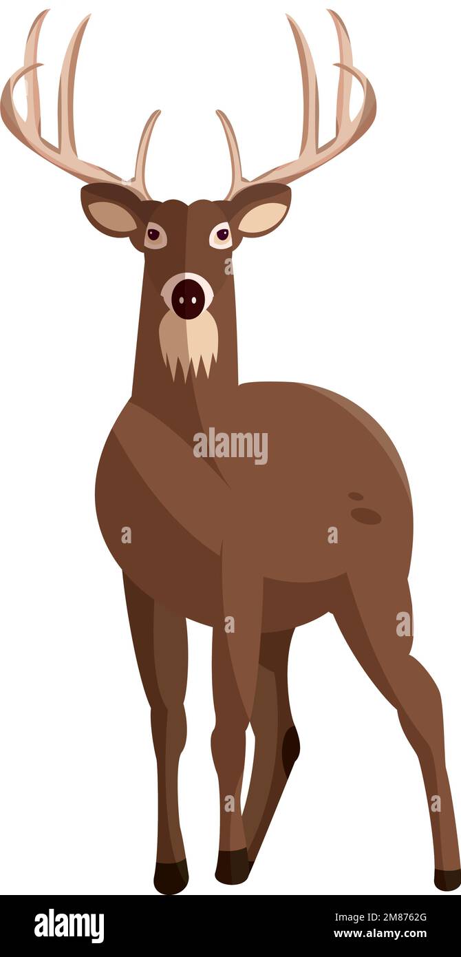 Isolated cute reindeer colored sketch Vector Stock Vector Image & Art ...