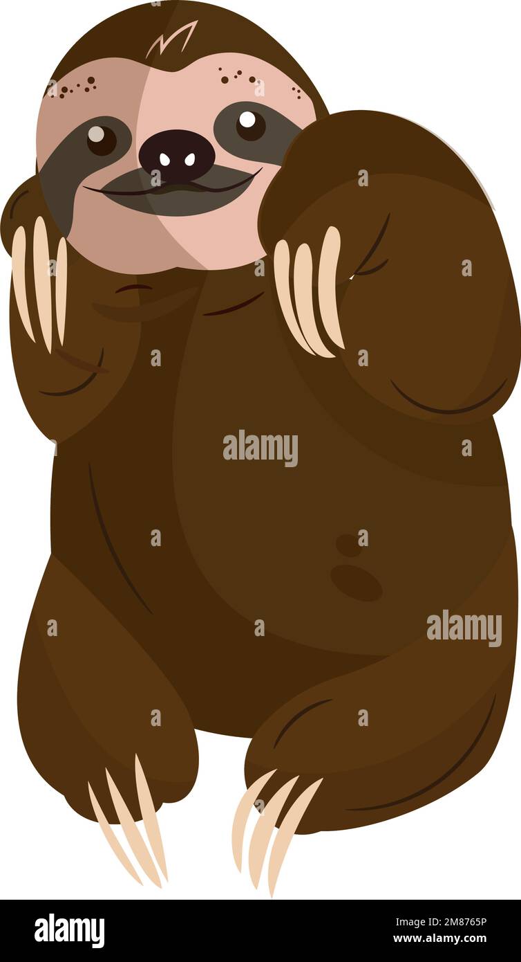 Isolated cute sloth colored sketch Vector Stock Vector Image & Art - Alamy