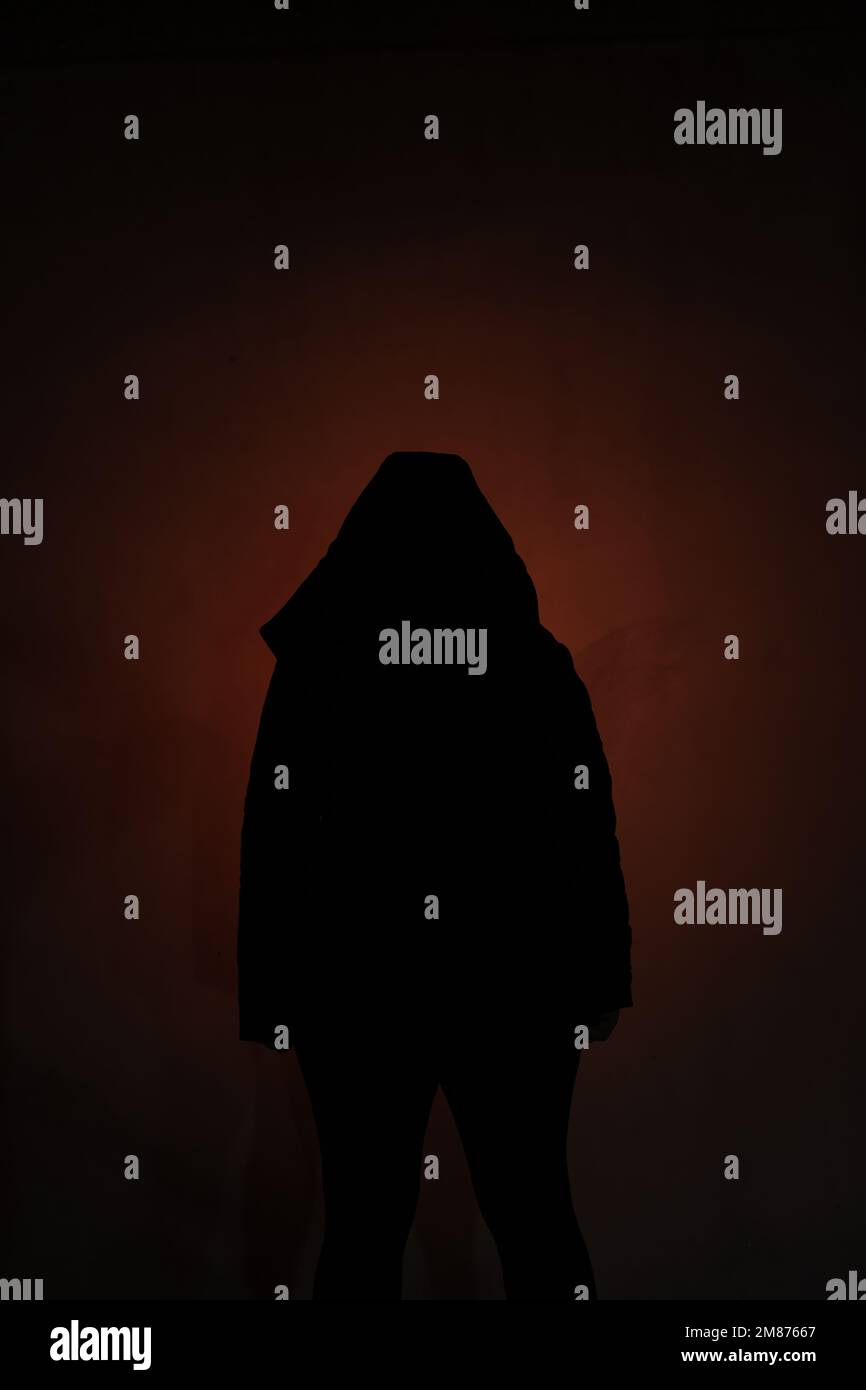 Shadow detail of young woman, loneliness and sadness Stock Photo - Alamy