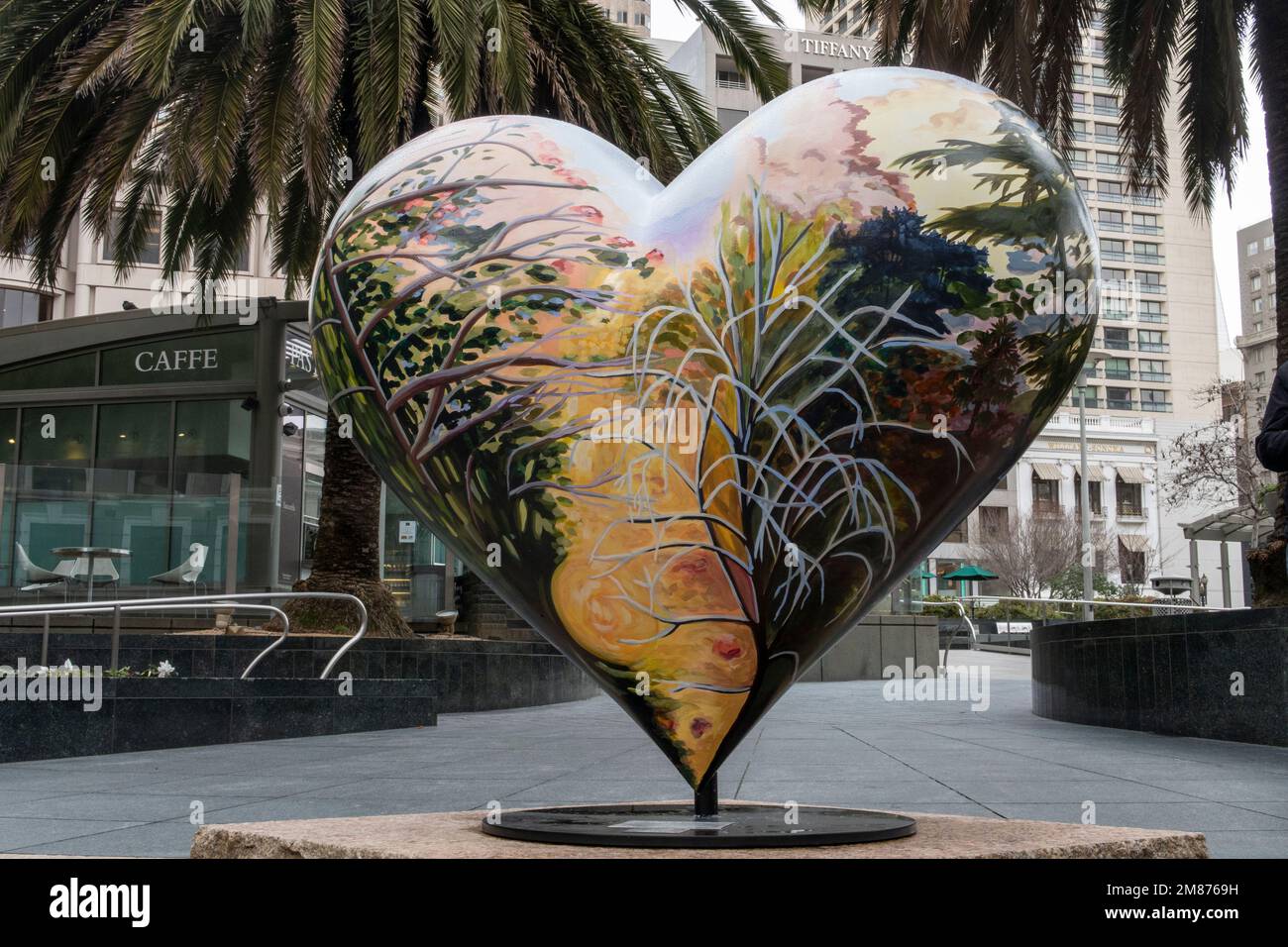 San Francisco Heart statue in the business district in California Stock ...