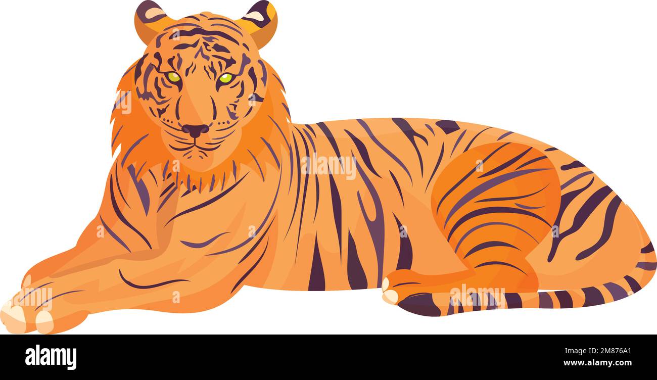 Isolated cute tiger colored sketch Vector Stock Vector Image & Art - Alamy