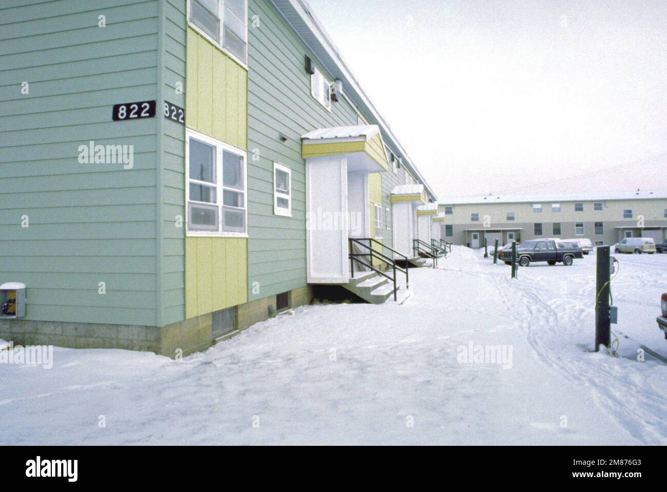 Exterior view of the post family housing. Base: Fort Greely State ...