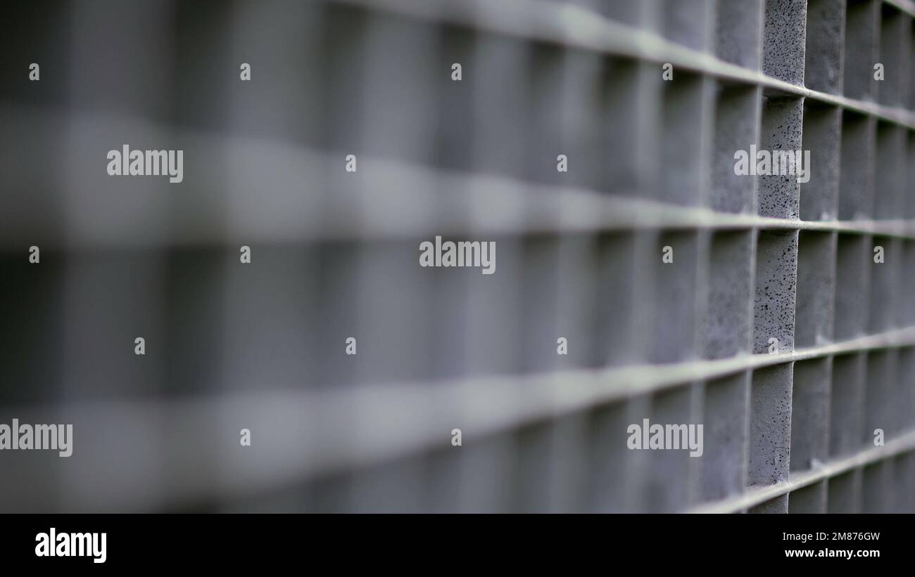 Metal surface line and square patterns wall Stock Photo - Alamy