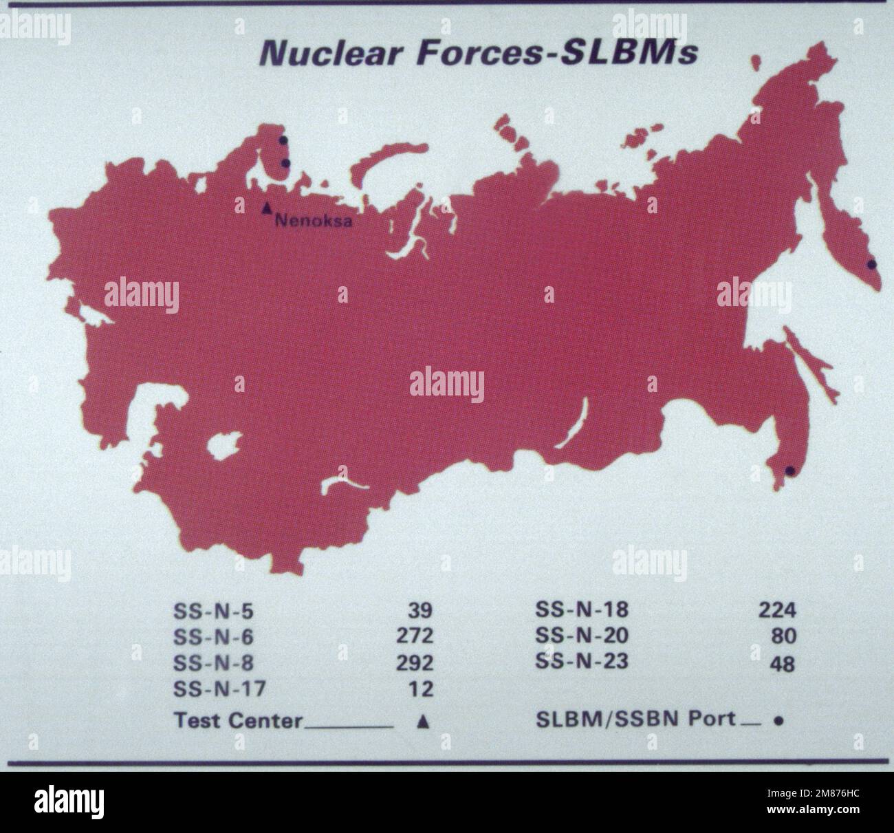 A map depicting deployment of Soviet strategic long-range bombers ...