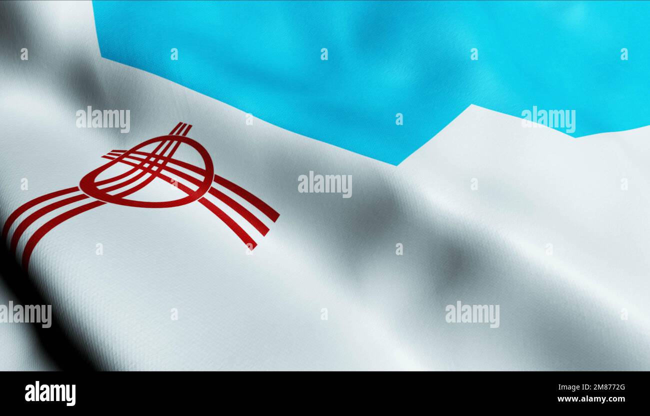3D Illustration of a waving Kyrgyzstan city flag of Osh Stock Photo - Alamy