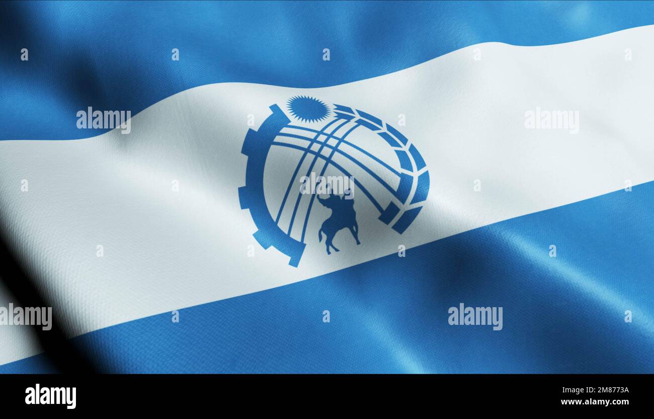 3D Illustration of a waving Kyrgyzstan city flag of Tokmok Stock Photo ...