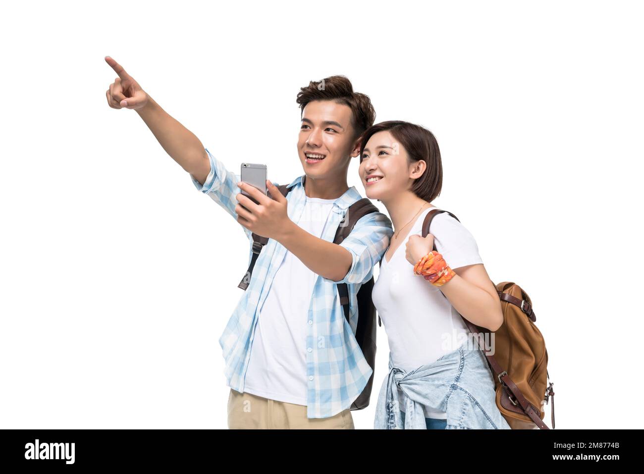 Couple on date cell phones hi-res stock photography and images - Alamy