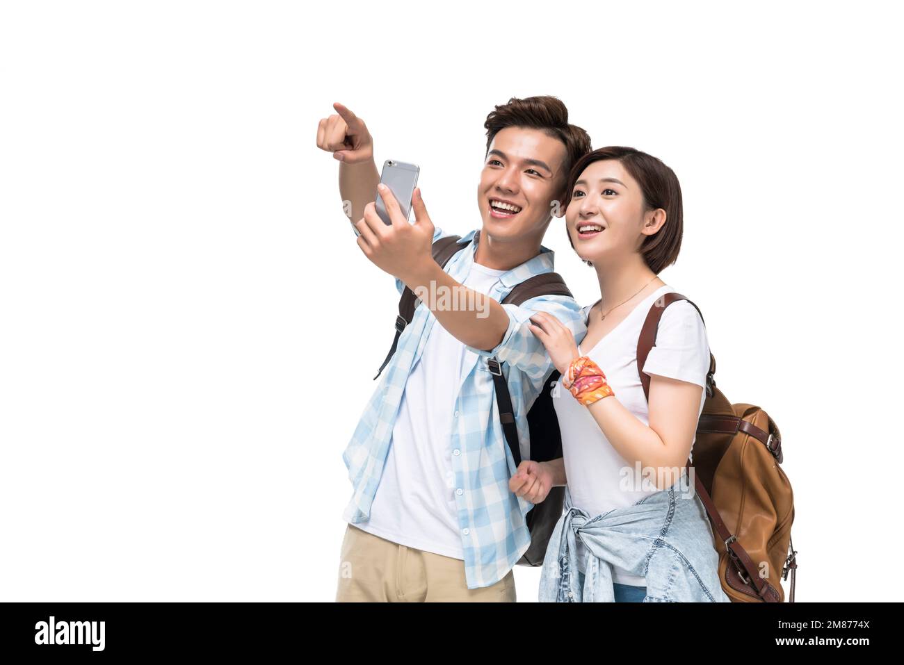 Couple on date cell phones hi-res stock photography and images - Alamy