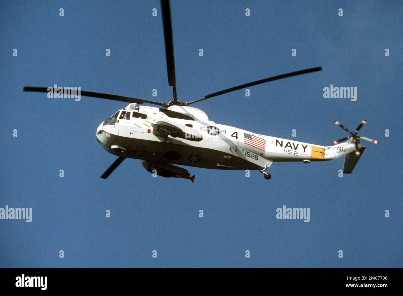 A left side view of an SH-3H Sea King helicopter of Helicopter Anti ...