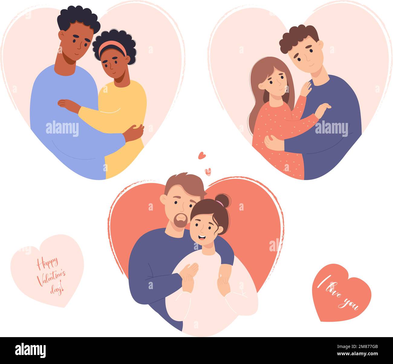 Collection Couples In Love Cute Fair Skinned And Dark Ethnicity