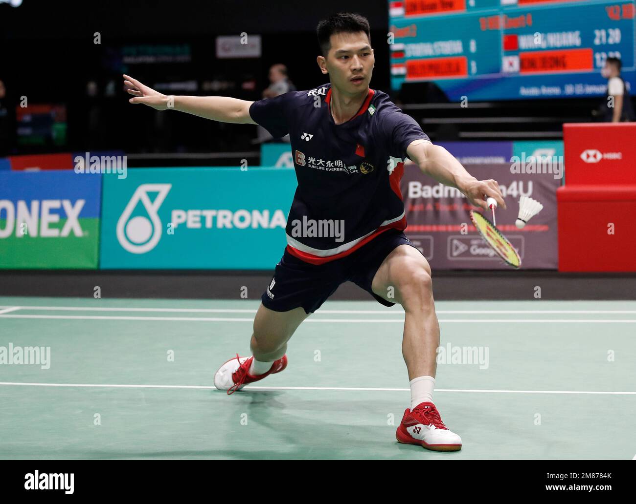 Kuala Lumpur, Malaysia. 12th Jan, 2023. Zhao Jun Peng of China plays ...