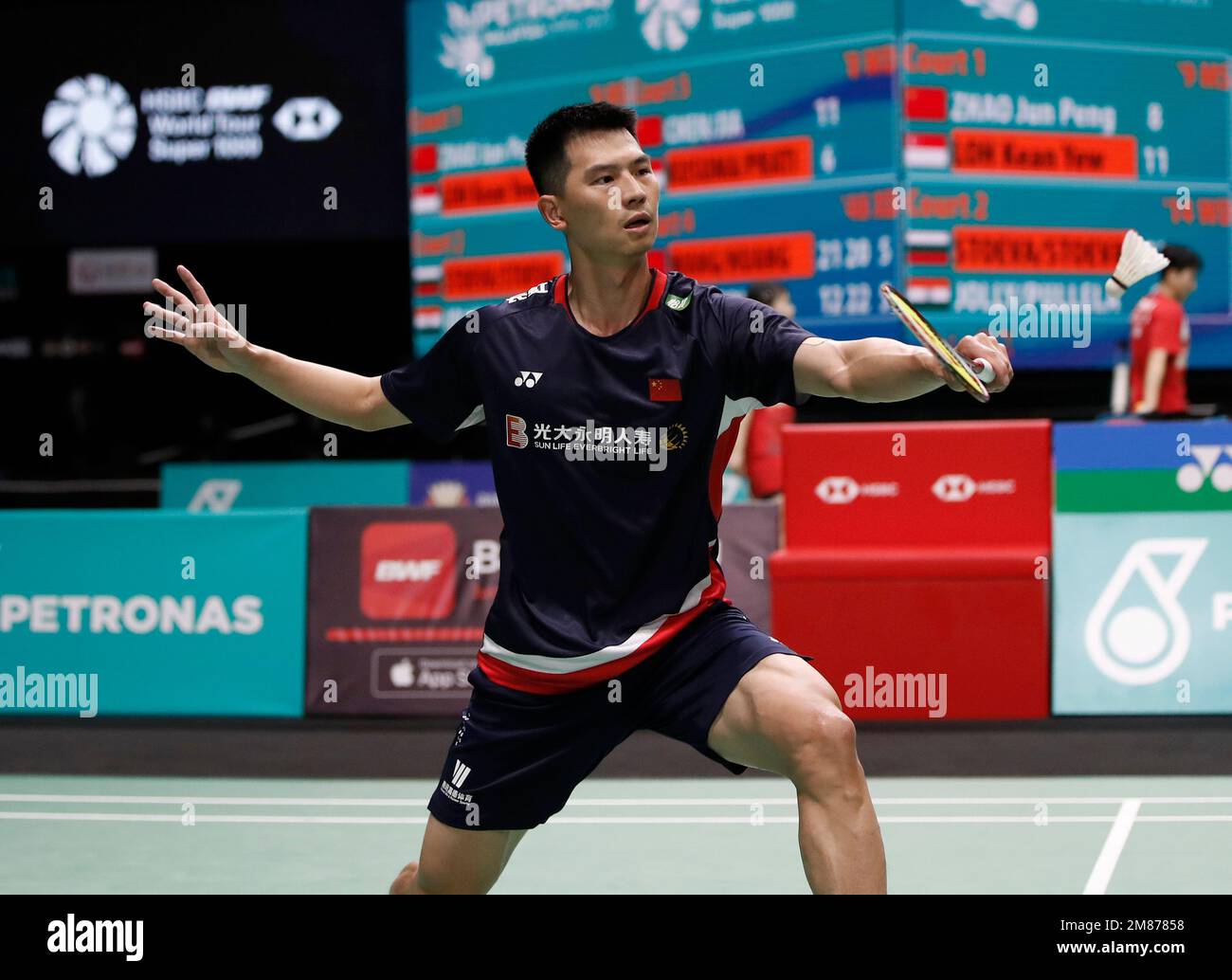 Kuala Lumpur, Malaysia. 12th Jan, 2023. Zhao Jun Peng of China plays ...