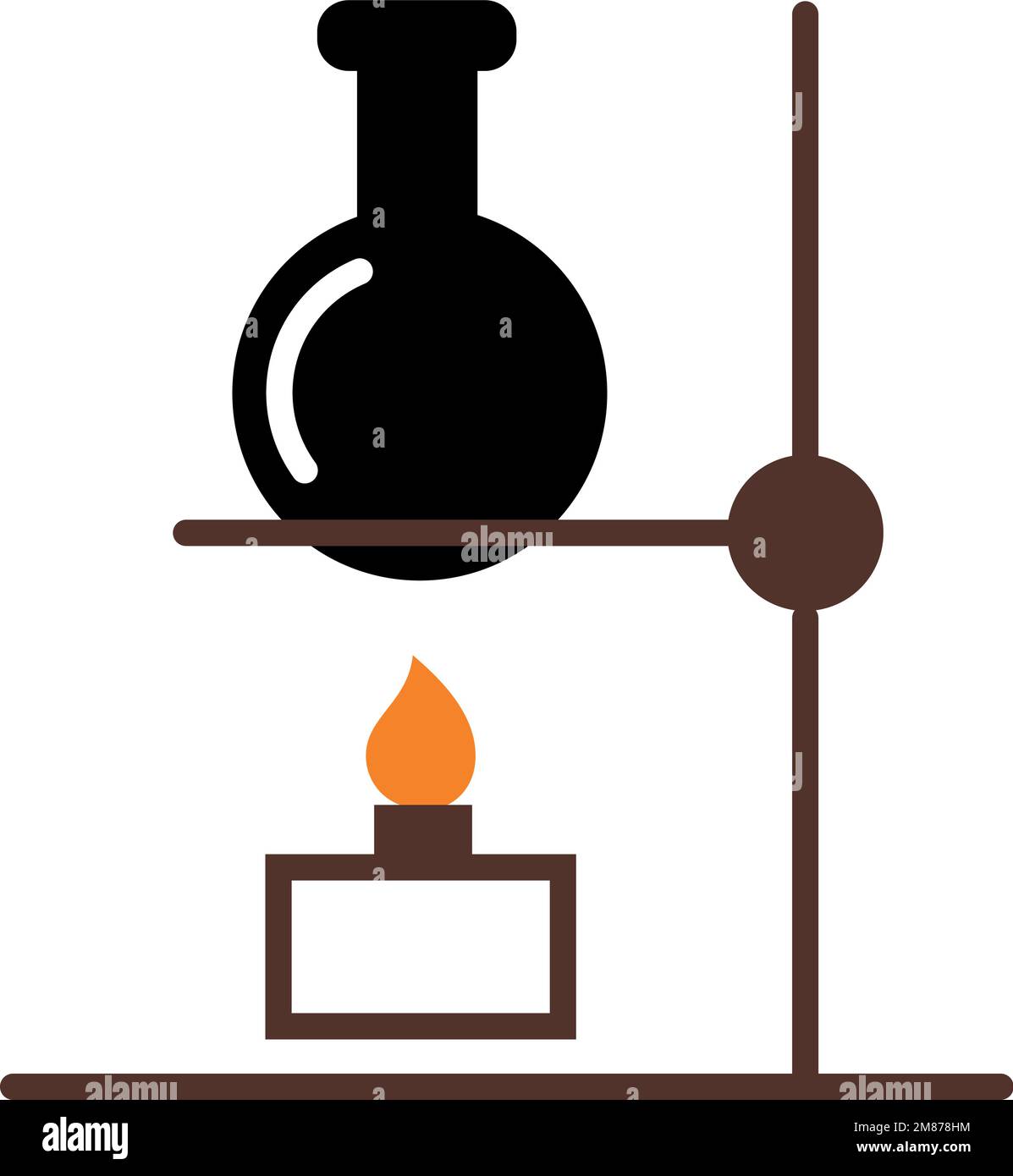 Heating chemical flask burner Cut Out Stock Images & Pictures - Alamy